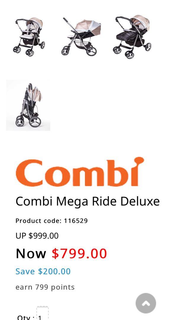Combi mega ride deluxe stroller, Babies & Kids, Going Out, Strollers on ...