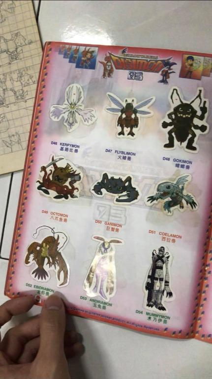 Digimon sticker book 03 vintage collection complete stickers, Hobbies ...