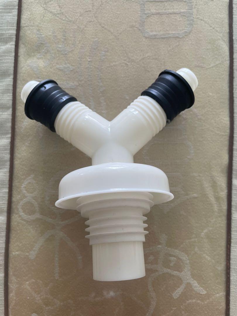 Dual inlets water drainage adaptor for washing machine/dishwasher, TV ...