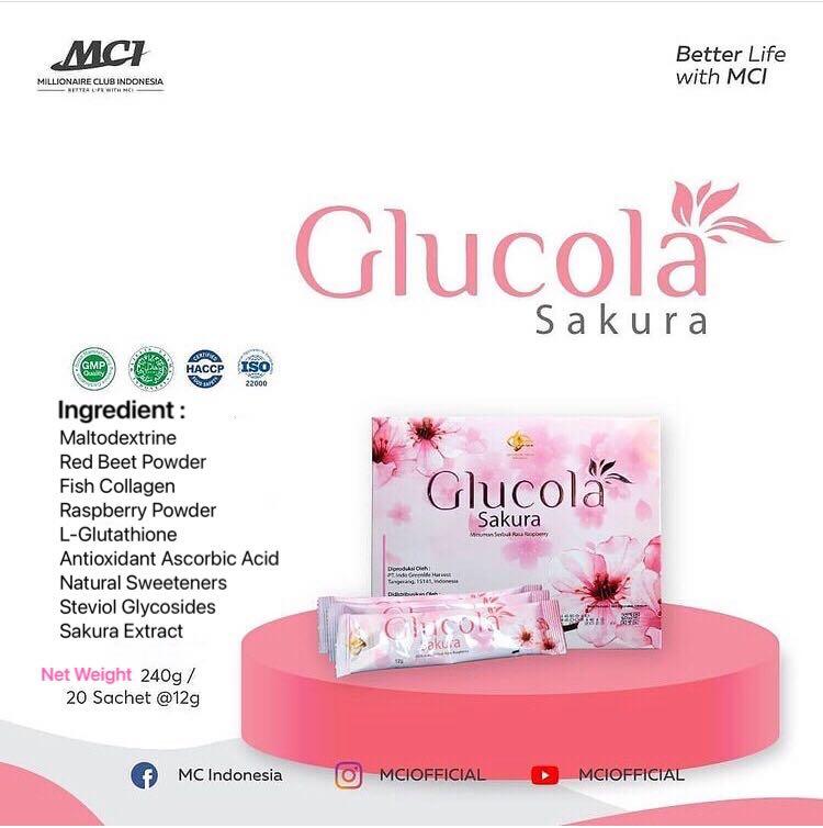 Glucola Sakura MCI - collagen powder drink, Health & Nutrition, Health ...
