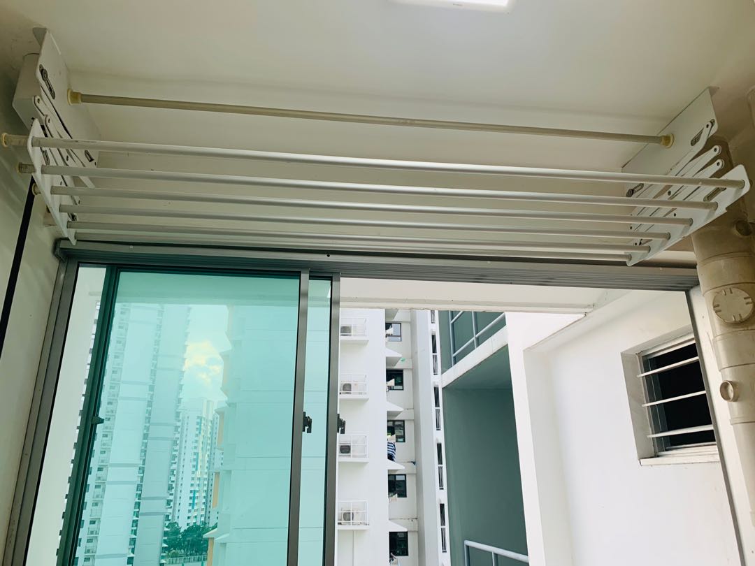 HDB suspended laundry system (manual), Furniture & Home Living ...