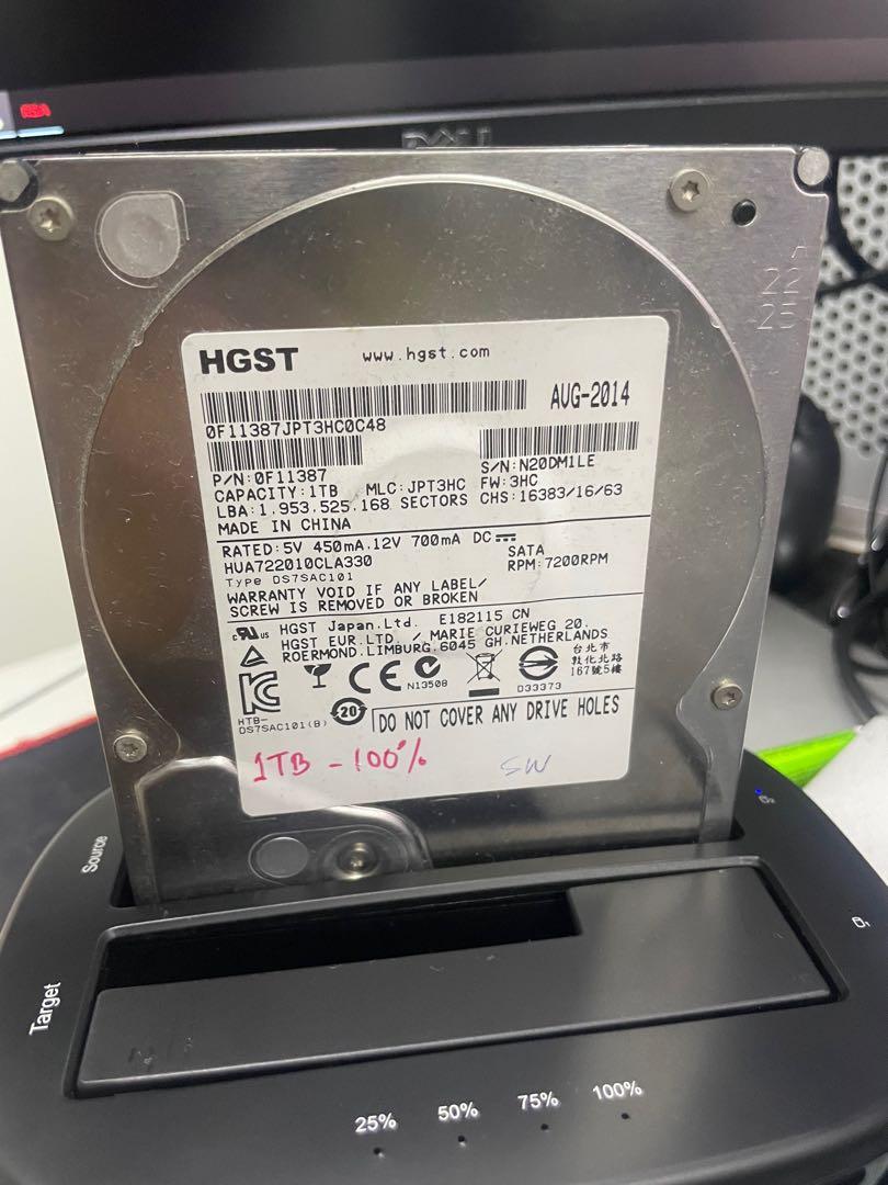 HGST 1tb hardisk 3.5’ desktop, Computers & Tech, Parts & Accessories ...