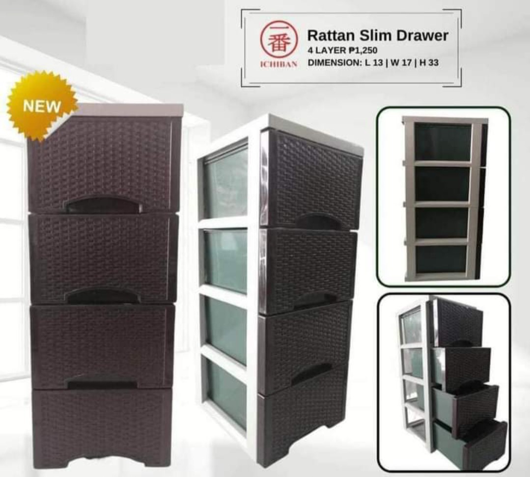 Ichiban slim drawer 4layer, Furniture & Home Living, Furniture, Other ...