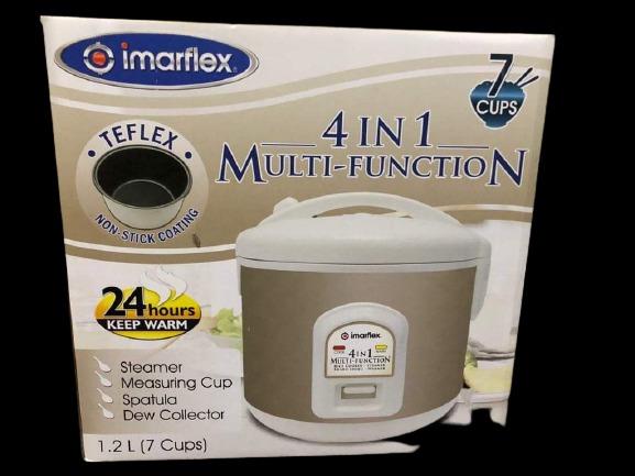 Imarflex 4 in 1 Multi-Function Rice Cooker 7 Cups IRJ-1200Y, TV & Home ...