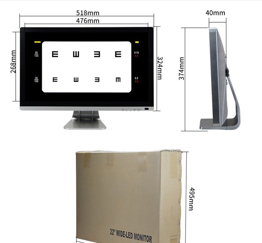 LED Visual acuity chart, Health & Nutrition, Medical Supplies & Tools ...