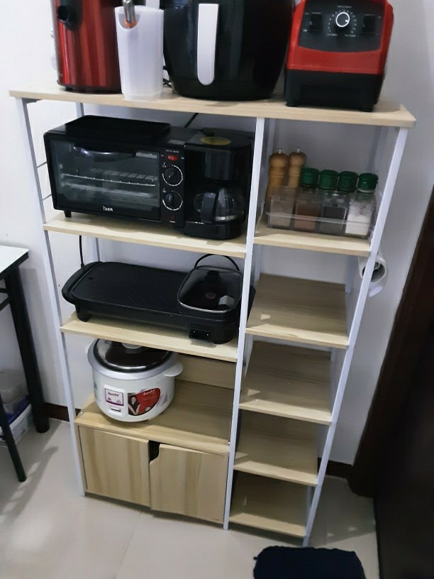 Multipurpose Kitchen Display Wooden Rack Cabinet, Furniture & Home ...