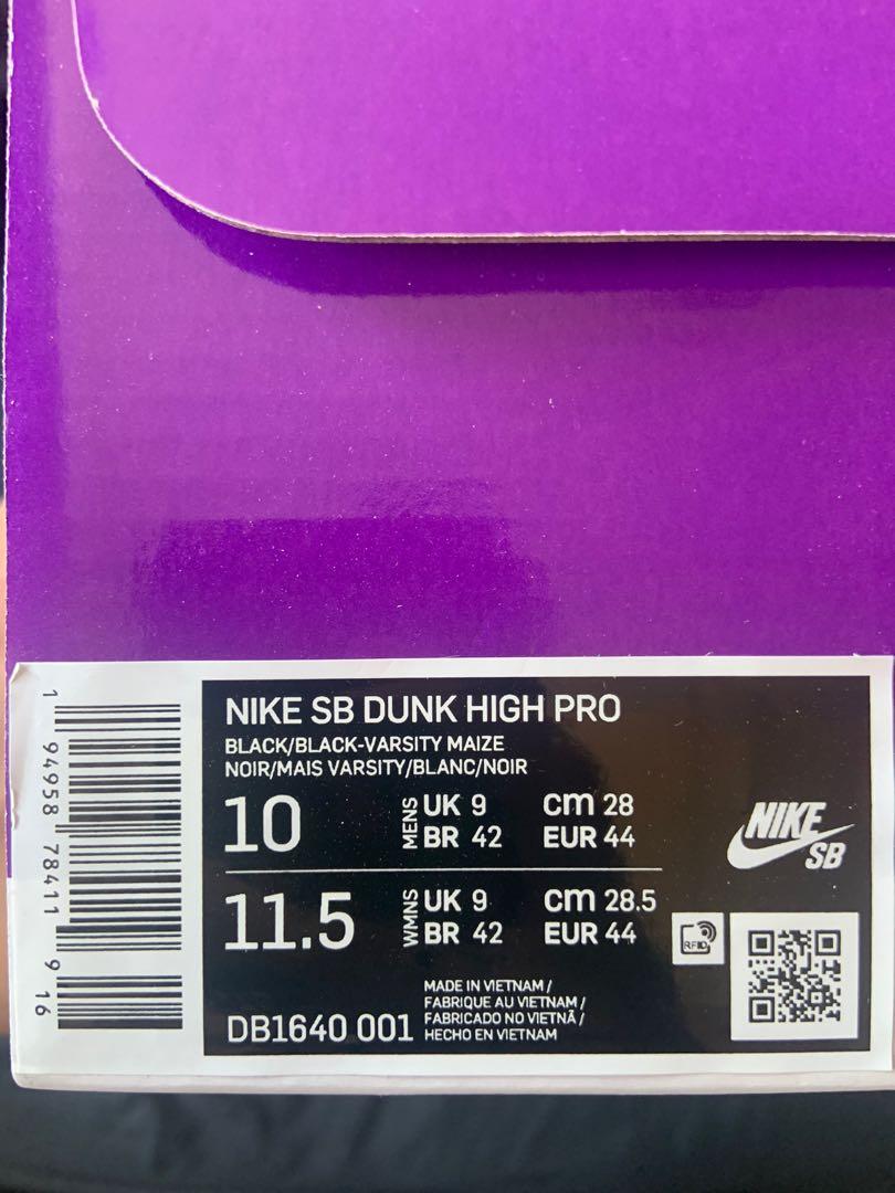 Nike Sb reverse dunk high pro Reverse Golden Rod, Men's Fashion ...