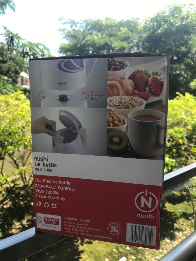 NUSHI Cordless Electric Kettle ( 1.8L ) NEK-1800, TV & Home Appliances ...
