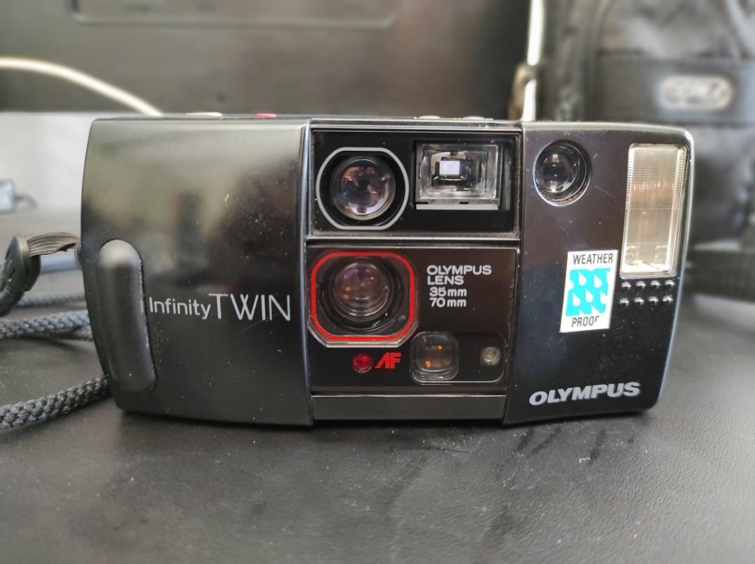 OLYMPUS INFINITY TWIN FILM CAM, Photography, Cameras on Carousell