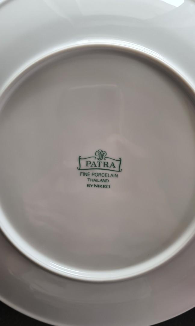 Patra fine porcelain white plates, Furniture & Home Living, Kitchenware ...