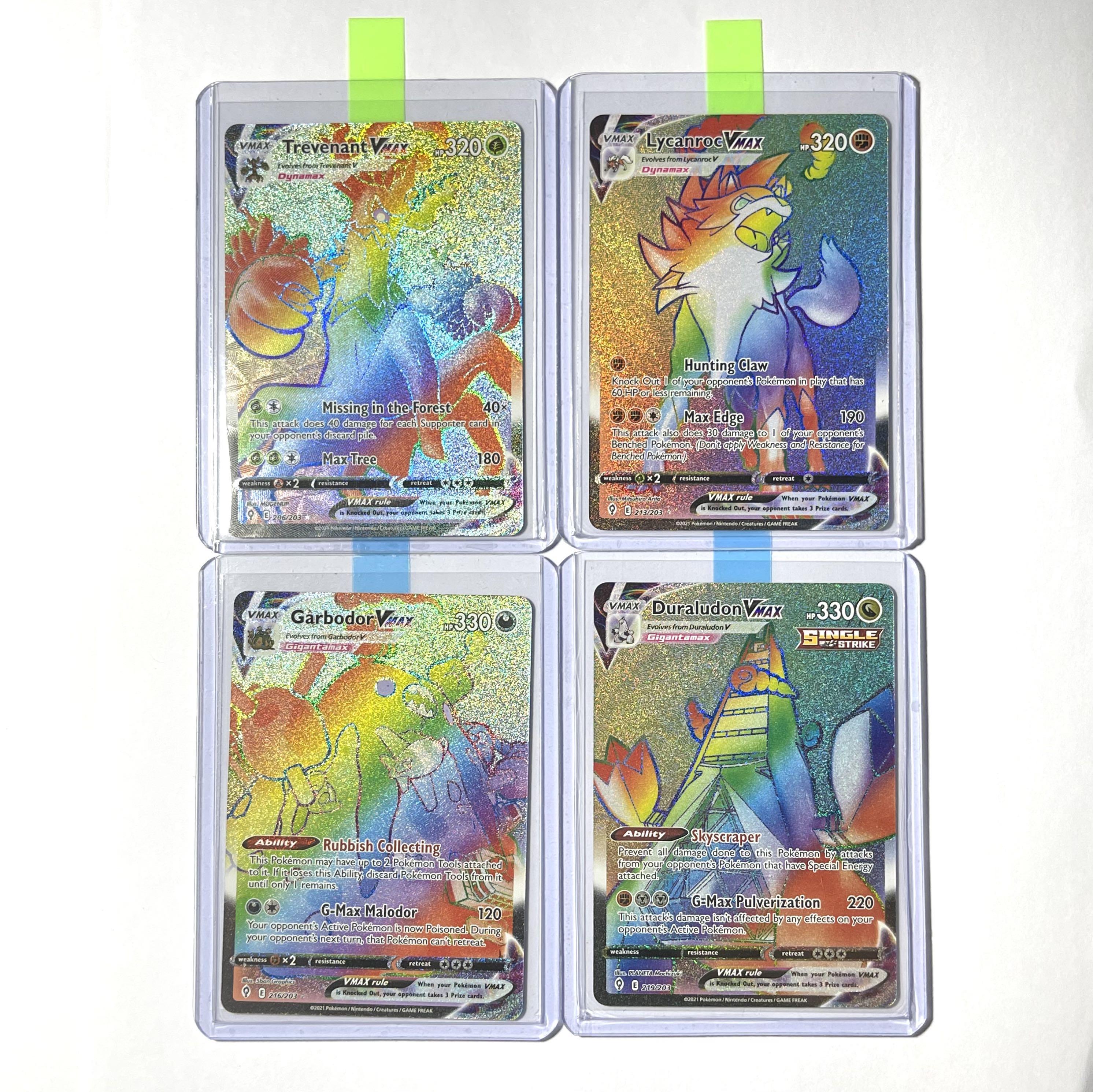 Rainbow Trevenant VMAX / Lycanroc VMAX / Garbodor VMAX / Duraludon VMAX ...