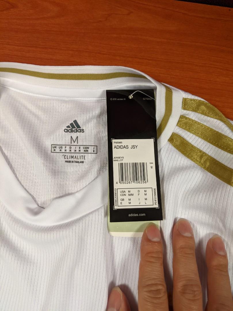 REAL MADRID 19-20 HOME KIT FLY EMIRATES GOLD FOOTBALL JERSEY, Men's ...