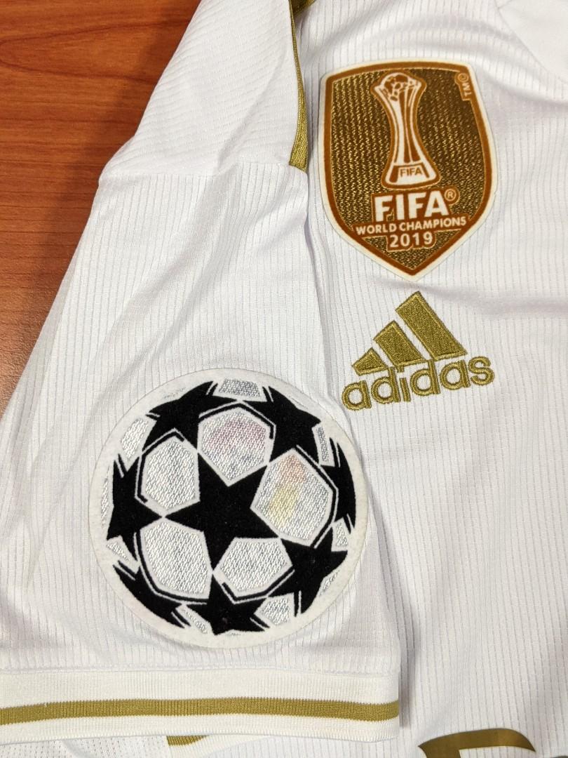 REAL MADRID 19-20 HOME KIT FLY EMIRATES GOLD FOOTBALL JERSEY, Men's ...