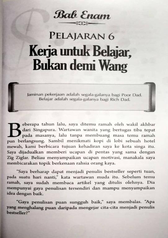Rich Dad Poor Dad Edisi Ulang Tahun Ke 20 Bahasa Melayu Hobbies