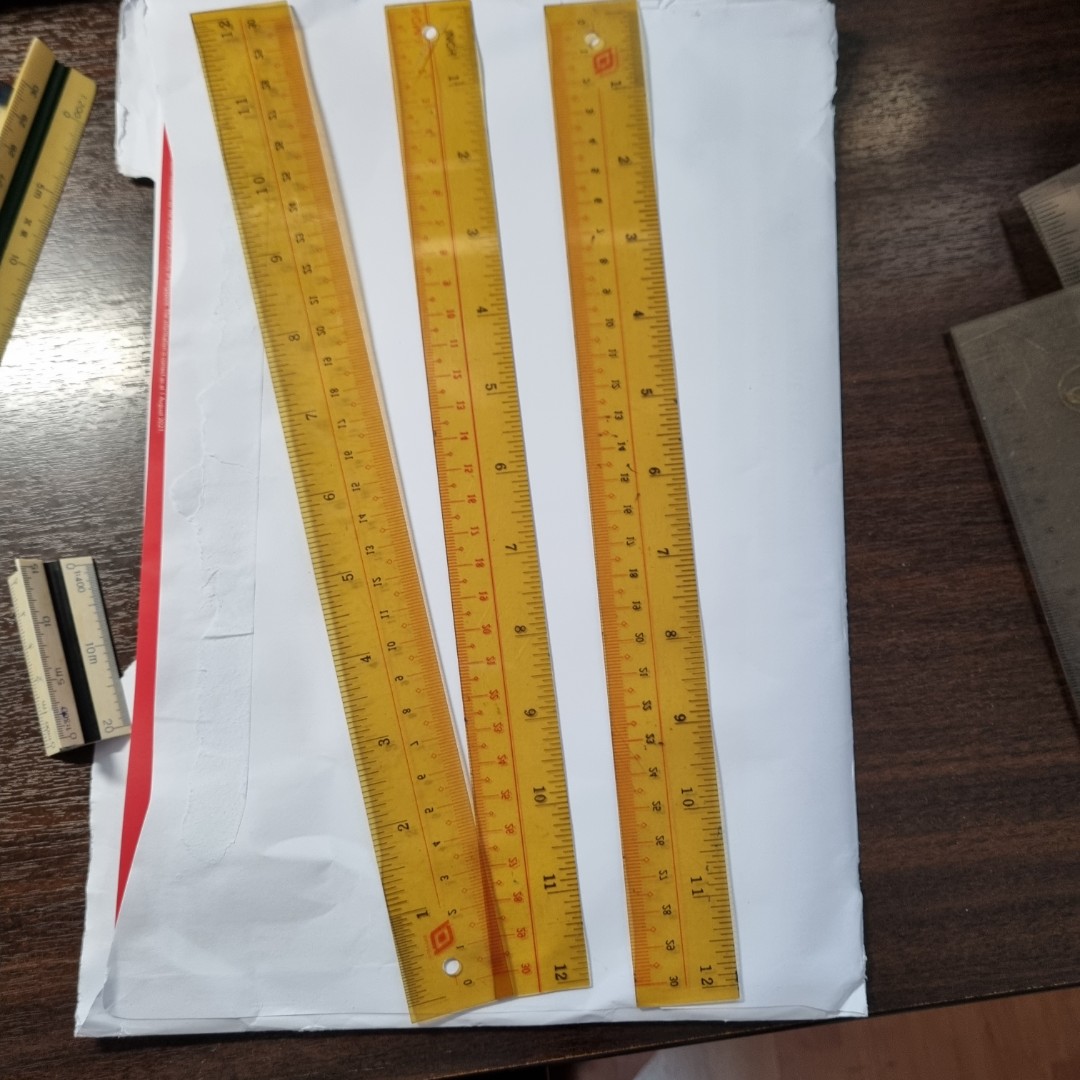 Scale rulers, triangle rulers, rulers, Hobbies & Toys, Stationery ...