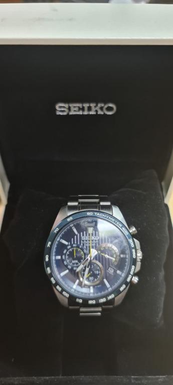 SEIKO BLUE DIAL CHRONOGRAPH (with date) FULL SET, Luxury, Watches on ...