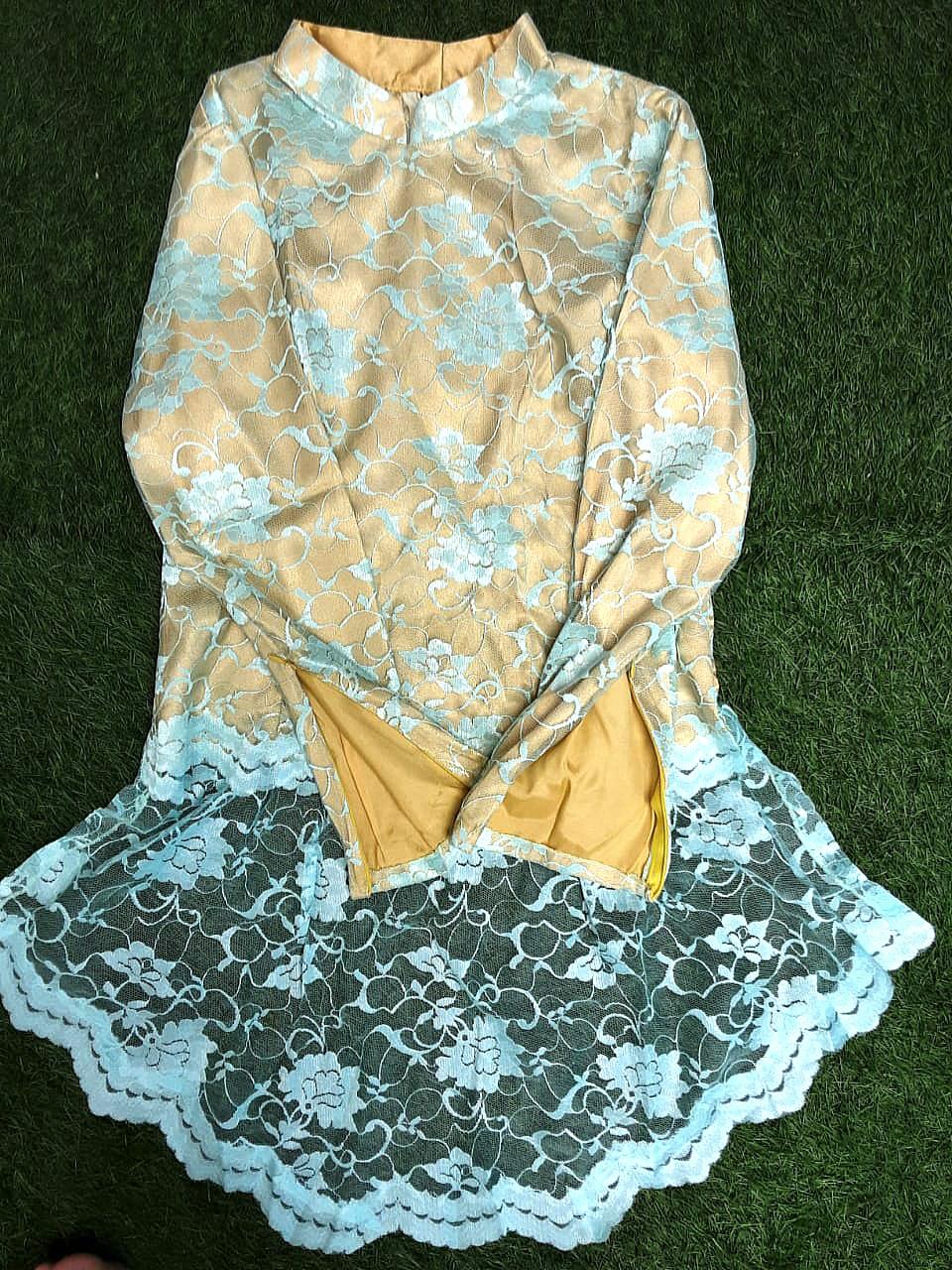 Set kebaya burkat + rok songket, Fesyen Wanita, Pakaian Wanita, Gaun ...