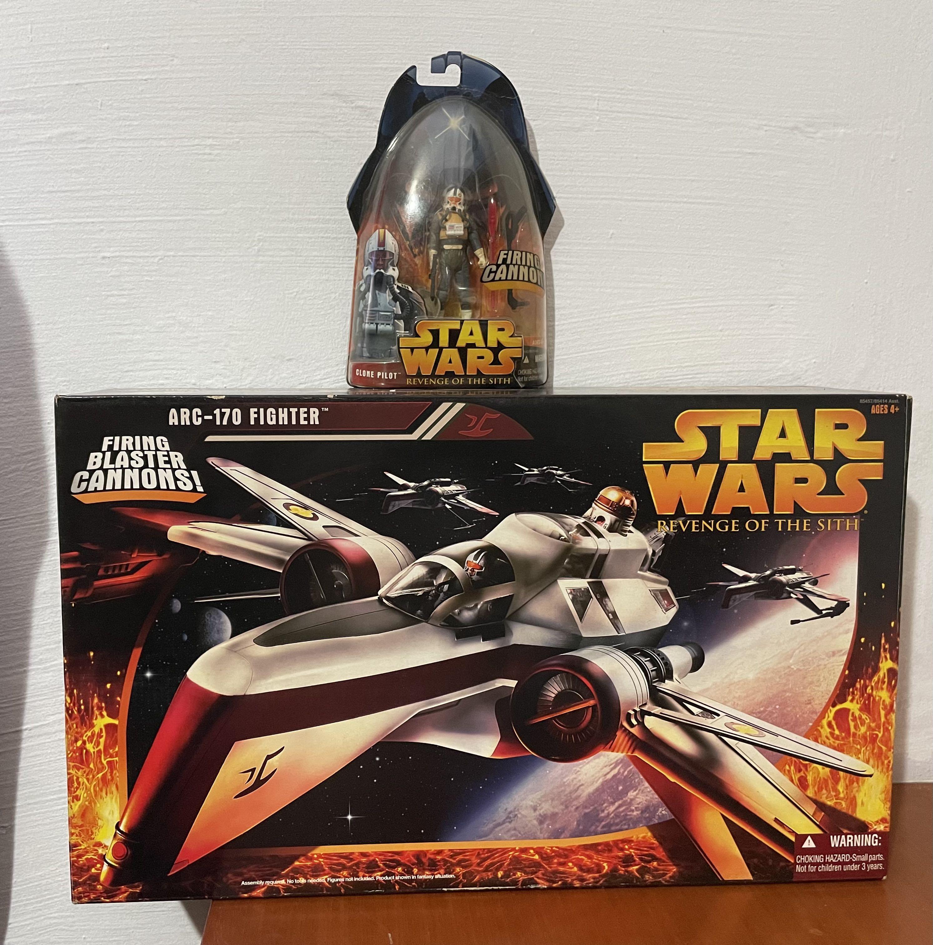 STAR WARS ARC-170 FIGHTER and Clone Pilot Figurine , Hobbies & Toys ...