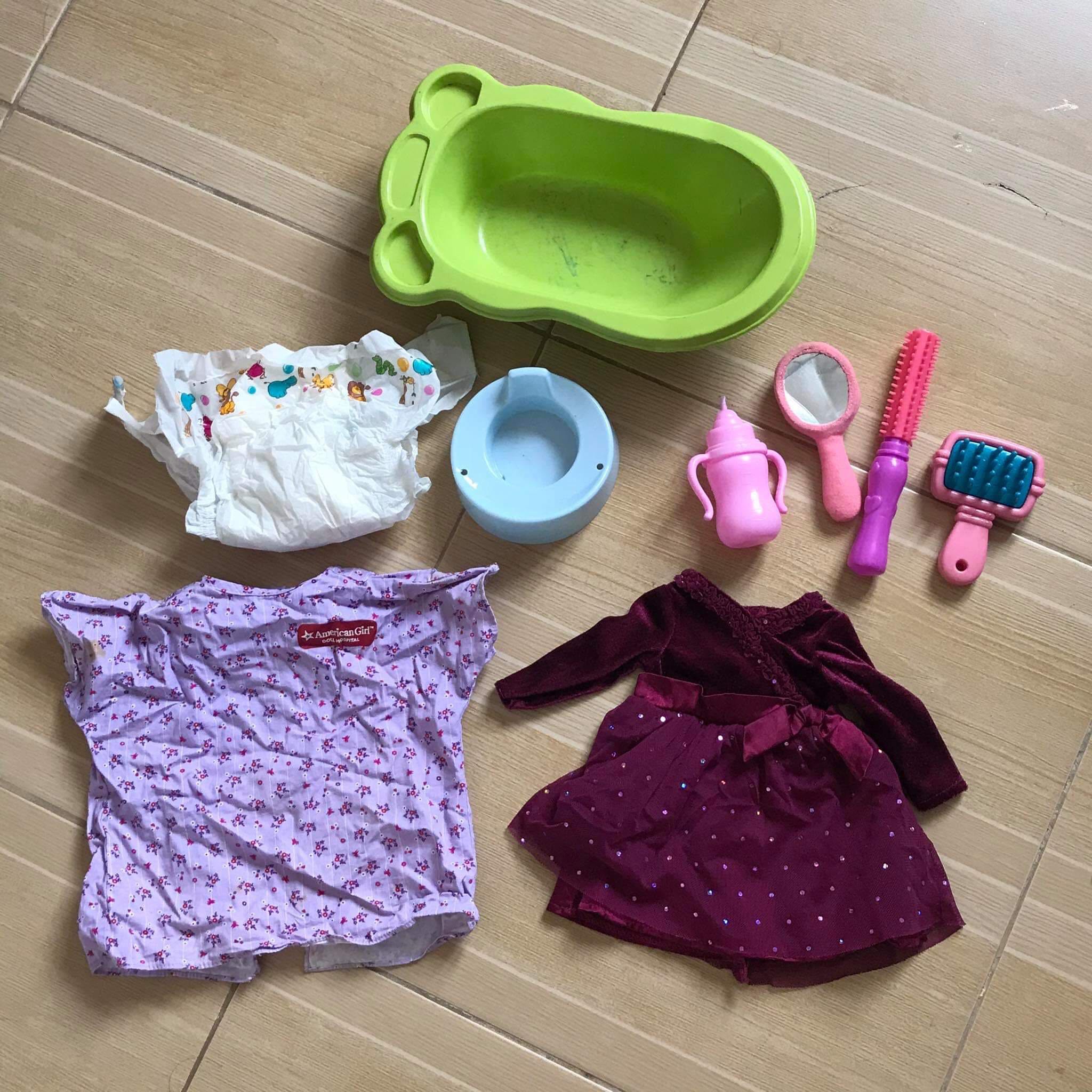 take all baby alive scale accessories plus 2 orig american girl doll ...