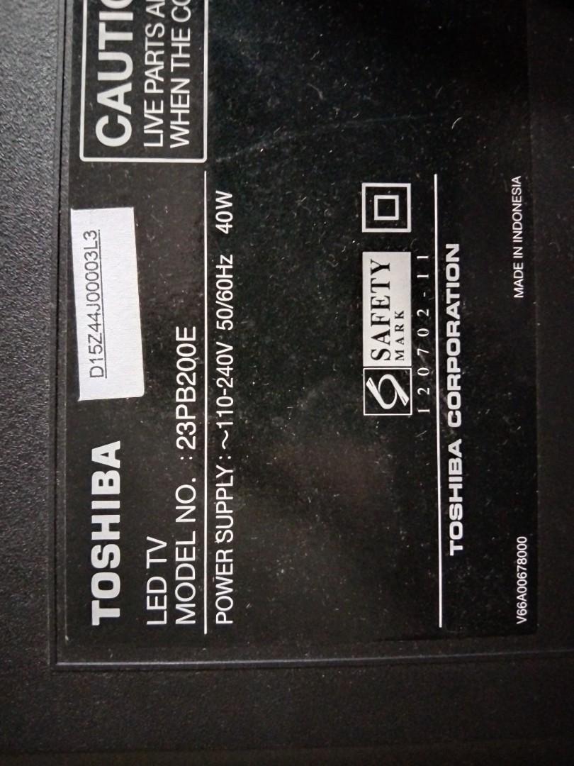 Toshiba LED TV with wall stand, TV & Home Appliances, TV ...