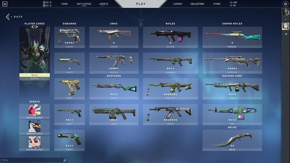 Valorant Green Collection, Video Gaming, Video Games, PlayStation on ...