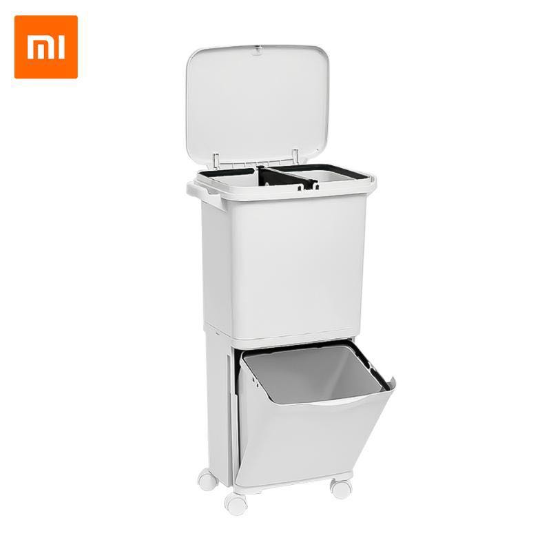 XIAOMI Double-Layer Garbage Sorting 45L Trash Can Bin, Furniture & Home ...