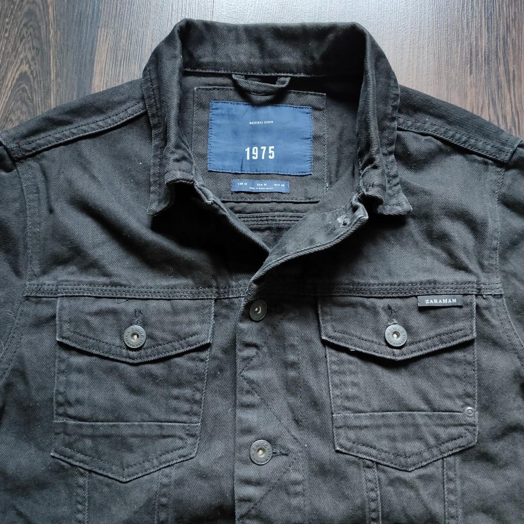 ZARA MAN 1975 Black Denim JACKET, Men's Fashion, Coats, Jackets and ...