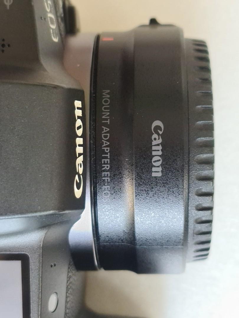 0 SHUTTER COUNT CANON EOS R w EF adapter, Photography, Cameras on Carousell