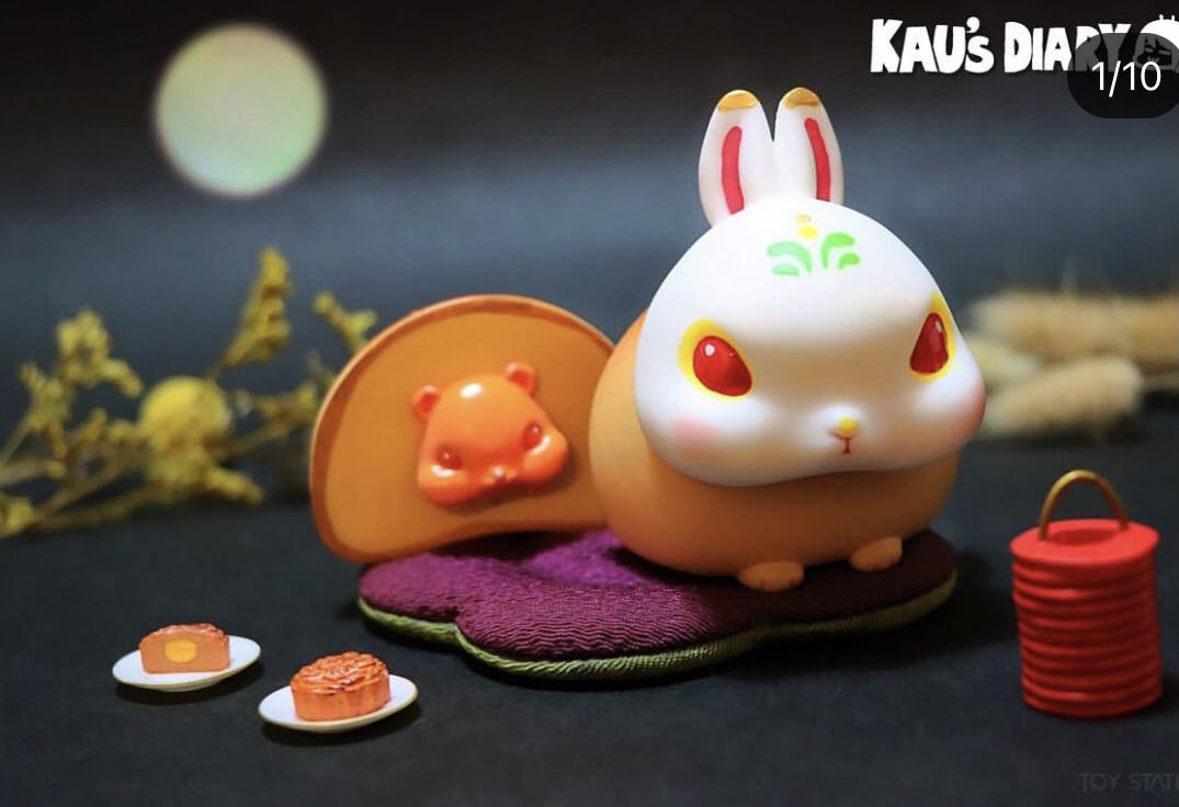 代購全新原封 國際知名插畫家 陳小球 比比兔與滴滴月餅 Mooncake 中秋佳節 每一隻人手製作 Di Di Hamster Bit Bit ...