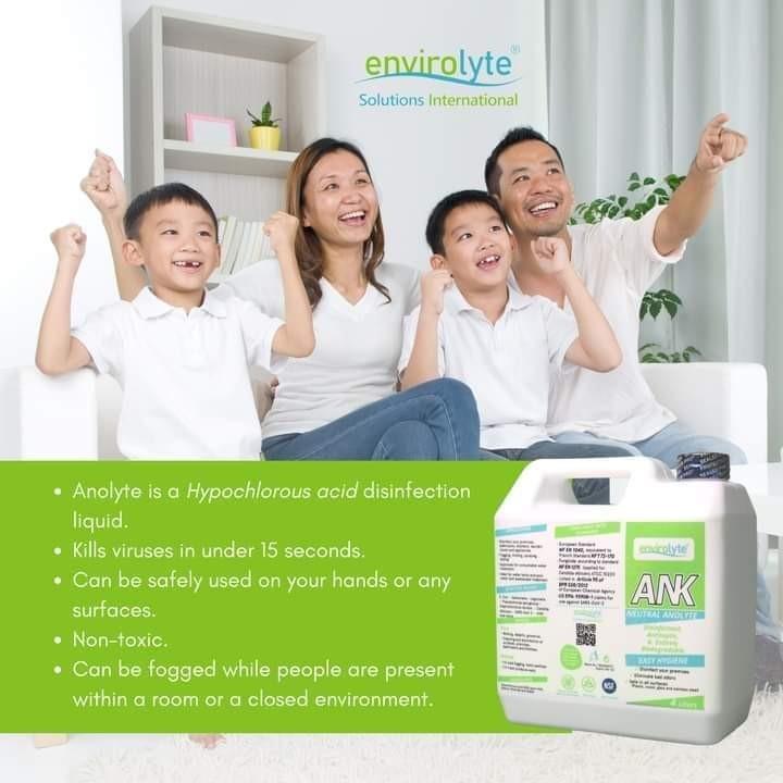 ANK Neutral Anolyte (Hypochlorous Acid) Disinfectant solution 4L ...
