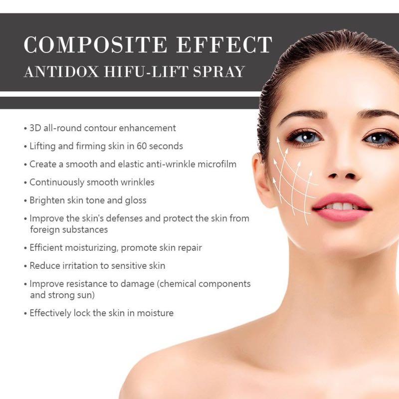 Antidox Hifu Spray 50ml - Instant Lifting spray for face, neck ...