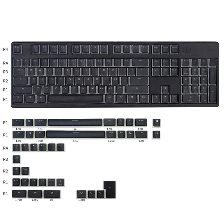 Backlit Translucent Pudding Keycaps 144 KEYS (Suits Keychron K4 V2 ...