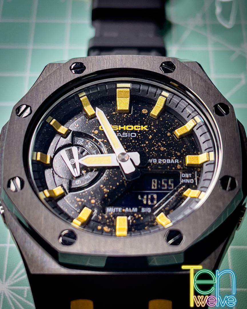Casio G-Shock GA2100 GA2110 GA-2100 GA-2110 CasiOak Custom Gold ...