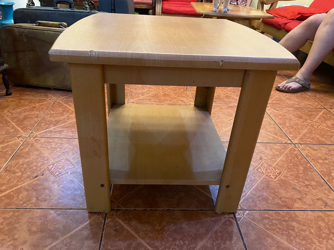 Center Table Side Table Laminated Wood Beige table square table two ...