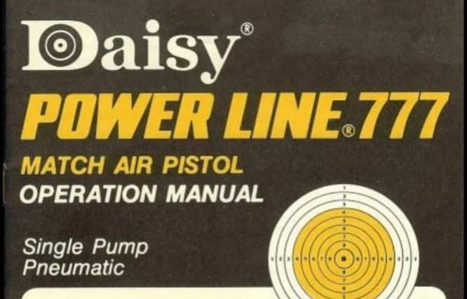 Daisy Powerline 777 Match Single Pump Pneumatic Air Pistol Manual ...