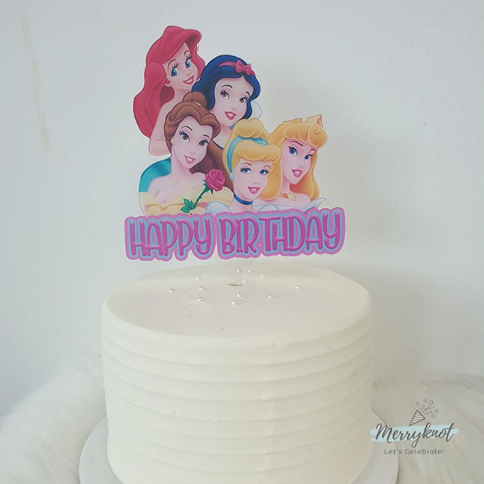 Disney Princess Ariel Cinderella Snow white Party theme acrylic cake ...