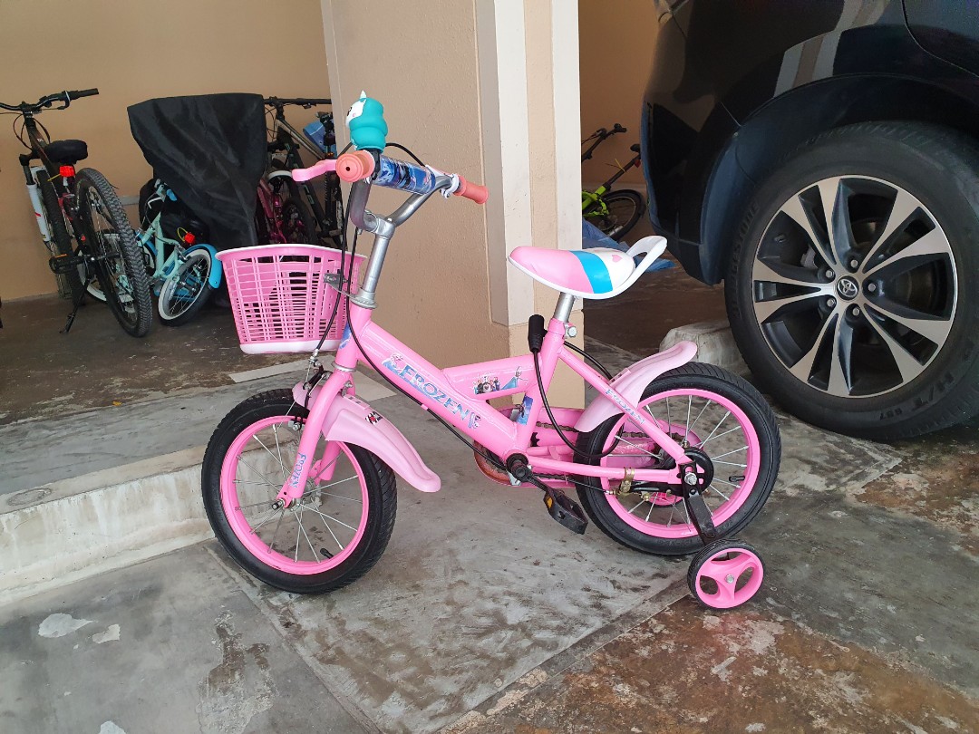 Frozen Elsa kid bicycle 14", Sports Equipment, Bicycles & Parts ...