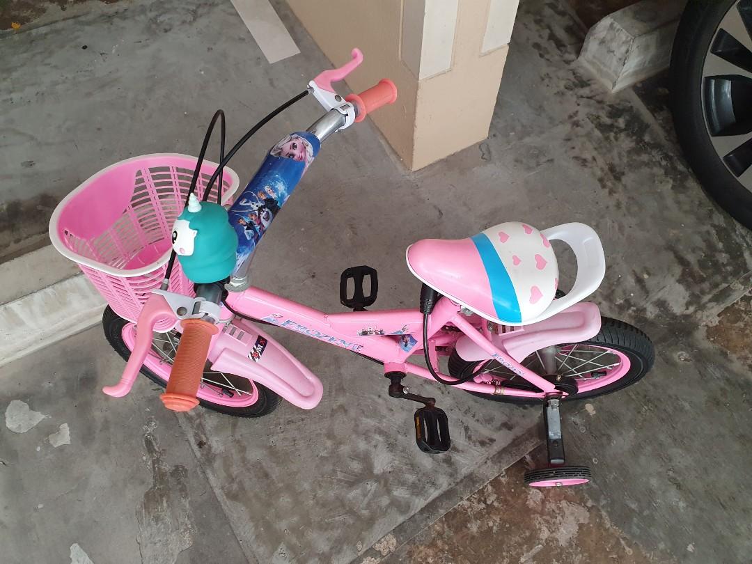 Frozen Elsa kid bicycle 14", Sports Equipment, Bicycles & Parts ...
