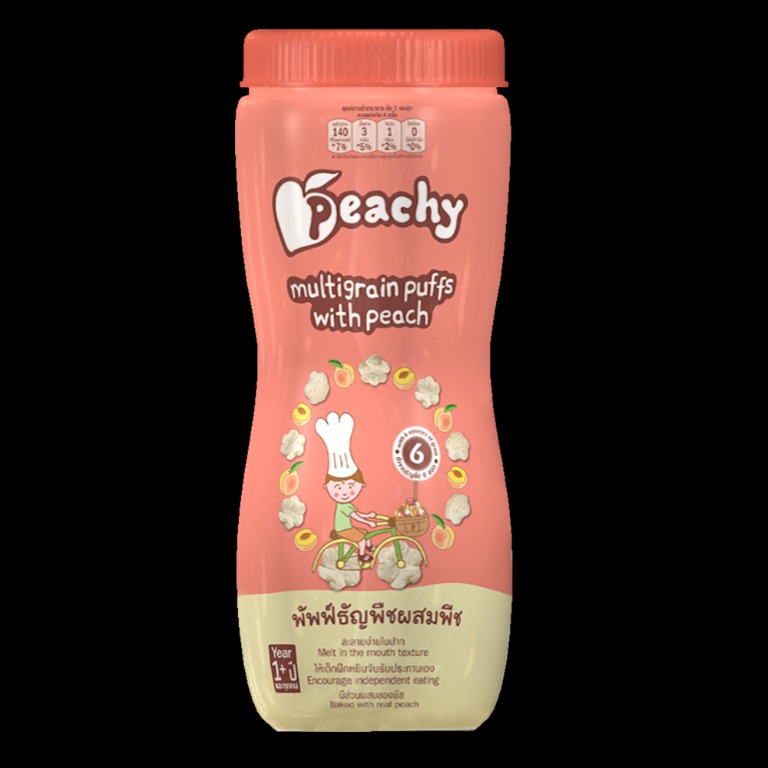(Halal) PEACHY Multigrain baby puffs, Babies & Kids, Nursing & Feeding ...