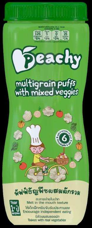 (Halal) PEACHY Multigrain baby puffs, Babies & Kids, Nursing & Feeding ...