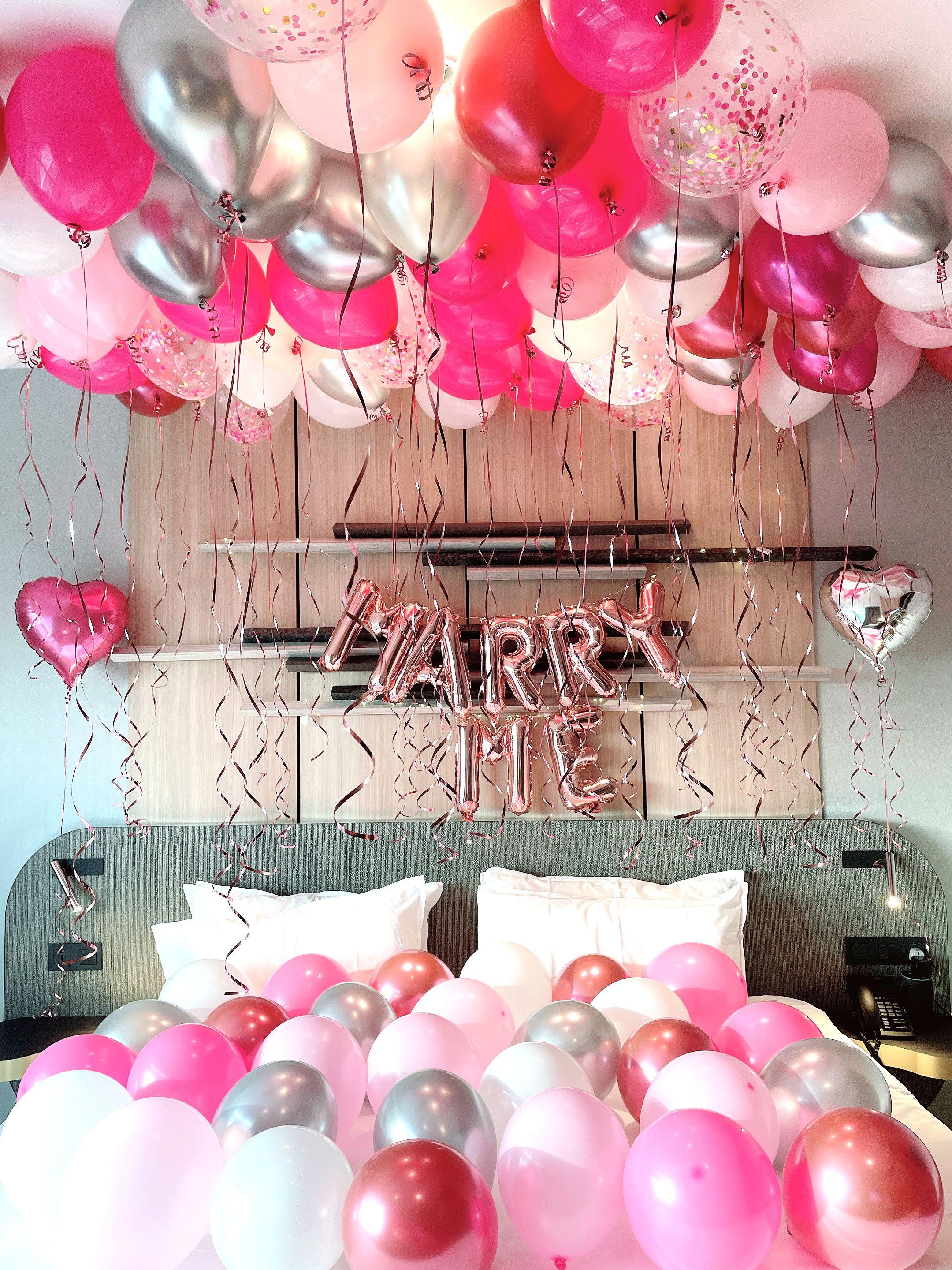 Helium Balloons, Balloon set up, proposal set up, Birthday balloons set ...