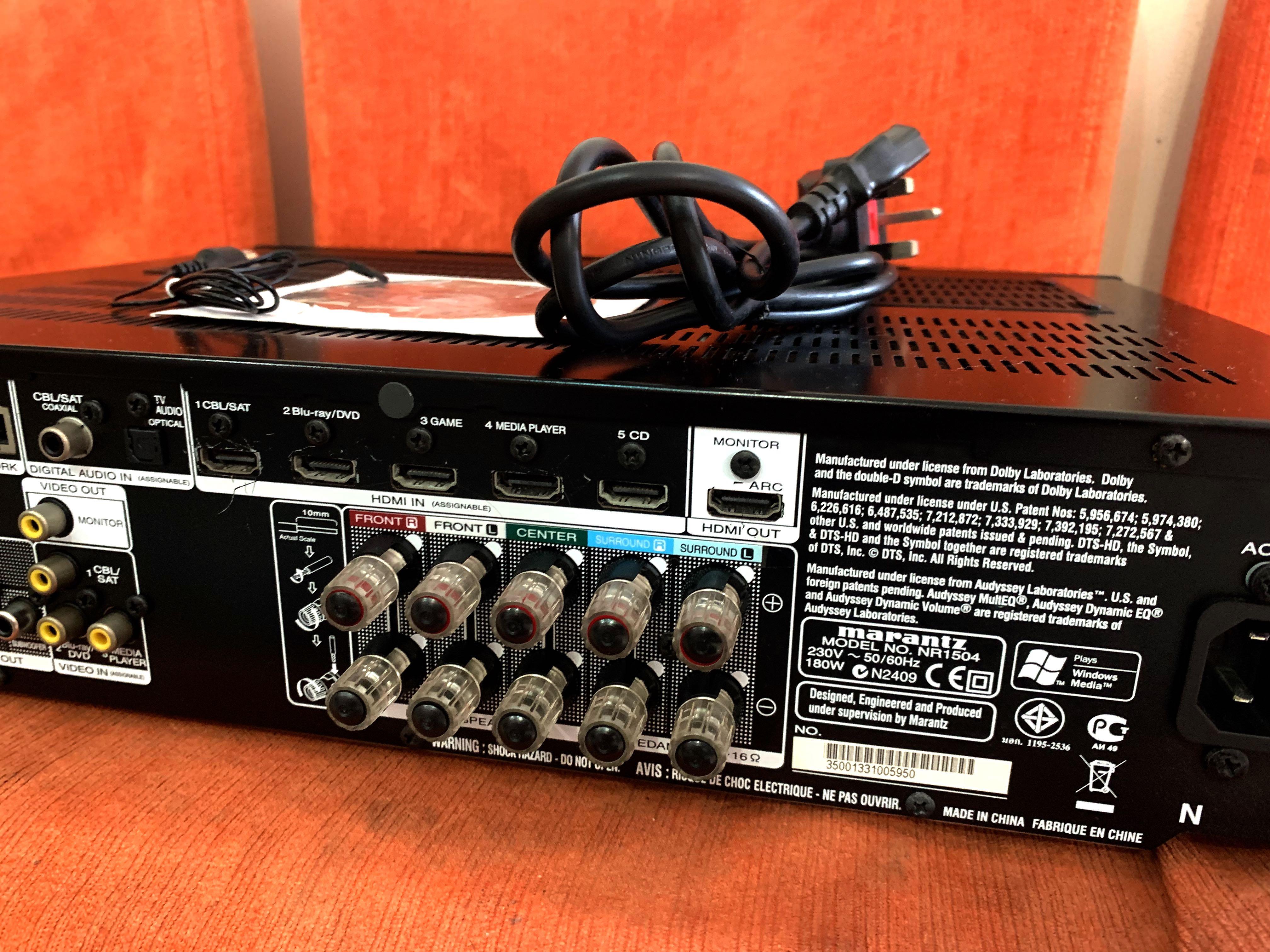 Marantz NR1504 Network Streaming Airplay Spotify built-in AV Receiver, Audio, Soundbars ...