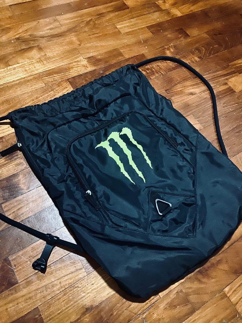Monster Energy Drawstring bag, Men's Fashion, Bags, Backpacks on Carousell