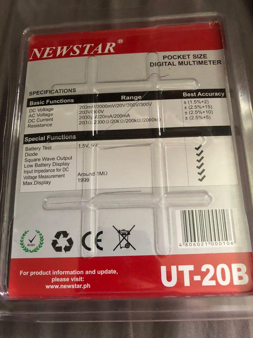 New Star Pocket Digital Multitester, TV & Home Appliances, Electrical ...