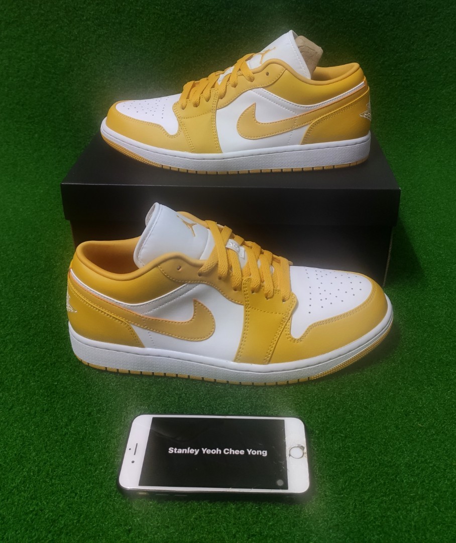 Nike Air Jordan 1 Low Pollen, Men's Fashion, Footwear, Sneakers on ...