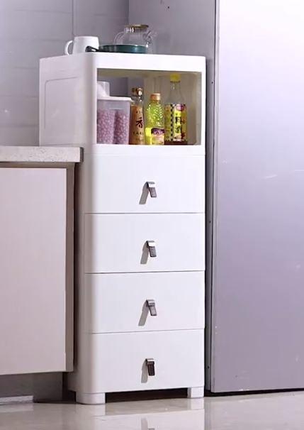 Open Shelf + Drawers Cabinet Storage, Furniture & Home Living ...