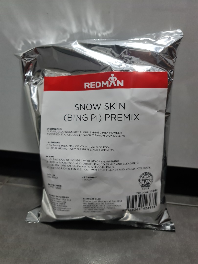Redman snow skin premix flour, Health & Nutrition, Health Supplements ...