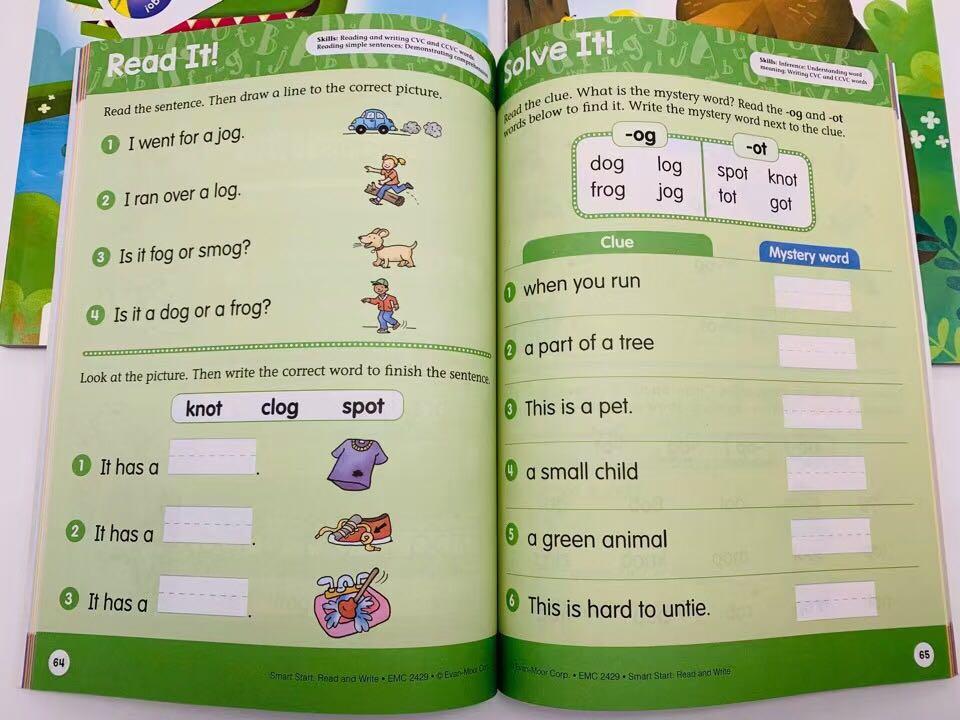 (包SF)Smart Start Read Write PreK-1 Evan Moor, 興趣及遊戲, 書本 & 文具, 小朋友書 - Carousell