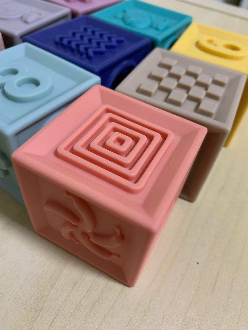Silicon blocks stackable with numbers, animals, patterns, Babies & Kids ...