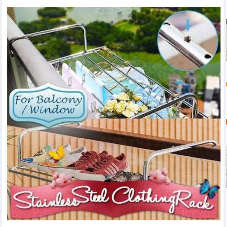 Stainless Steel Clothes Drying Foldable Rack /Organizer Folding Hanger ...